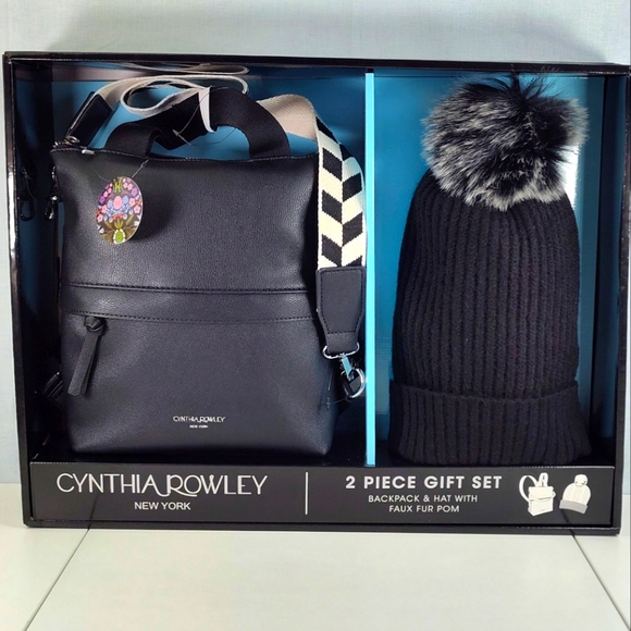 Cynthia Rowley | Bags | Cynthia Rowley Black Leather Mini Backpack Gift ...